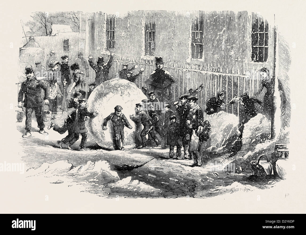 GATHERING AS IT GOES; or, THE MONSTER SNOWBALL Stock Photo - Alamy