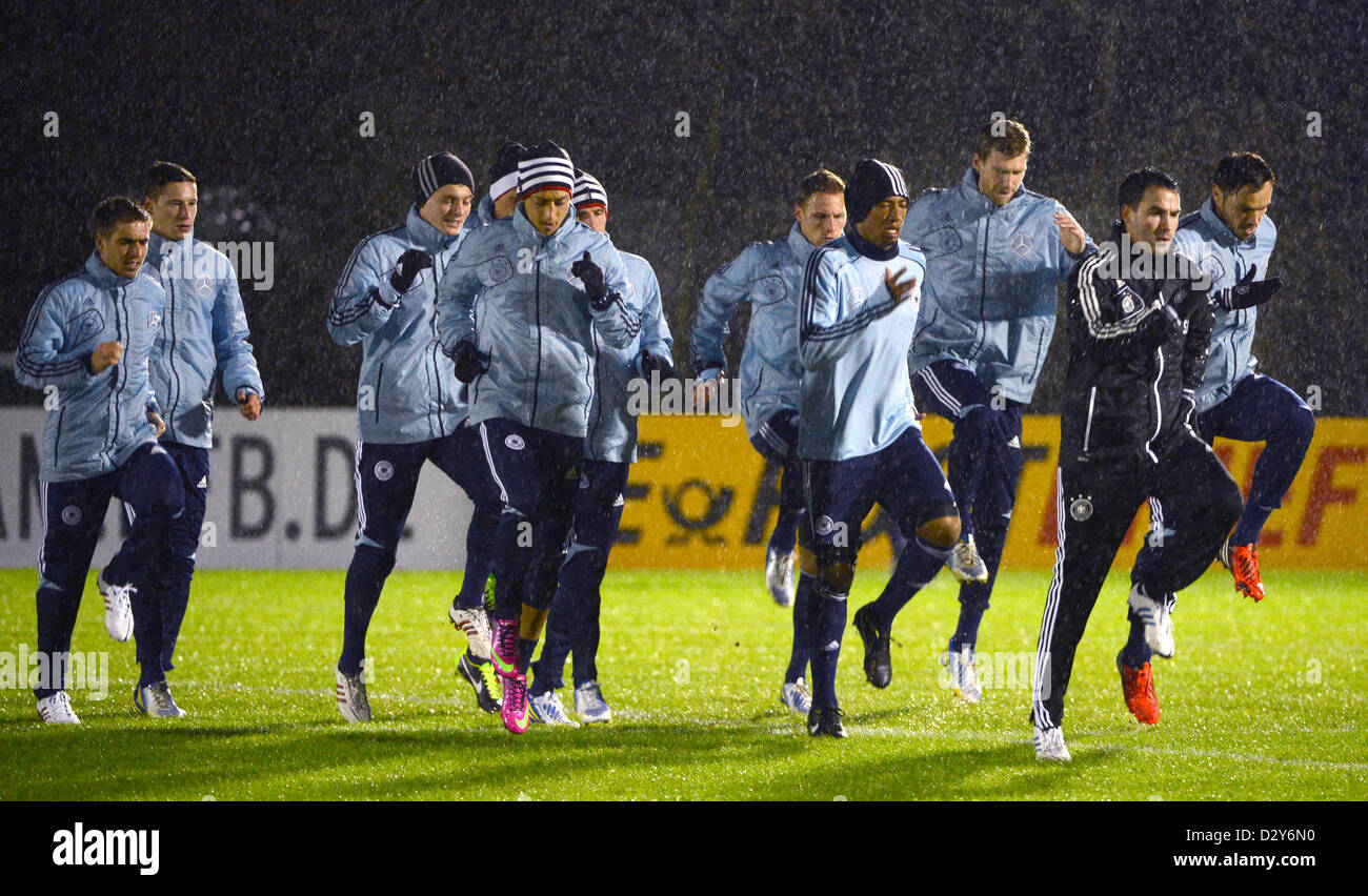 Germany's players take part in practice at the Commerzbank Arena in ...