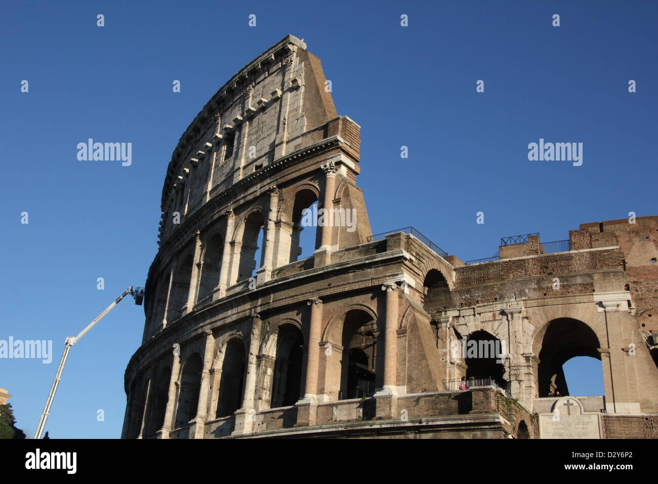 Rome, Italy. 4 Feb 2013 restoration work on the colosseum in Rome Italy ...