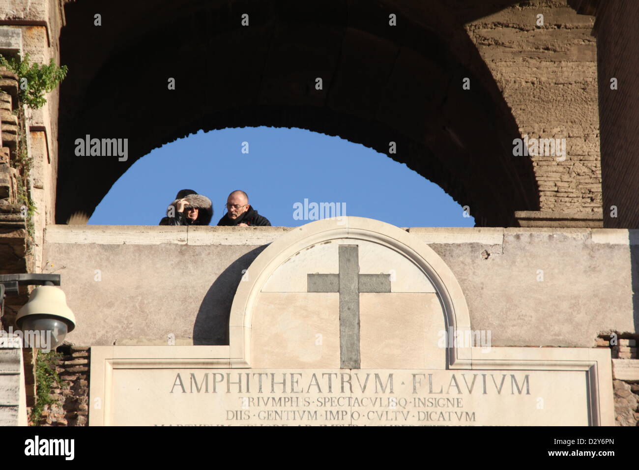 Rome, Italy. 4 Feb 2013 restoration work on the colosseum in Rome Italy ...