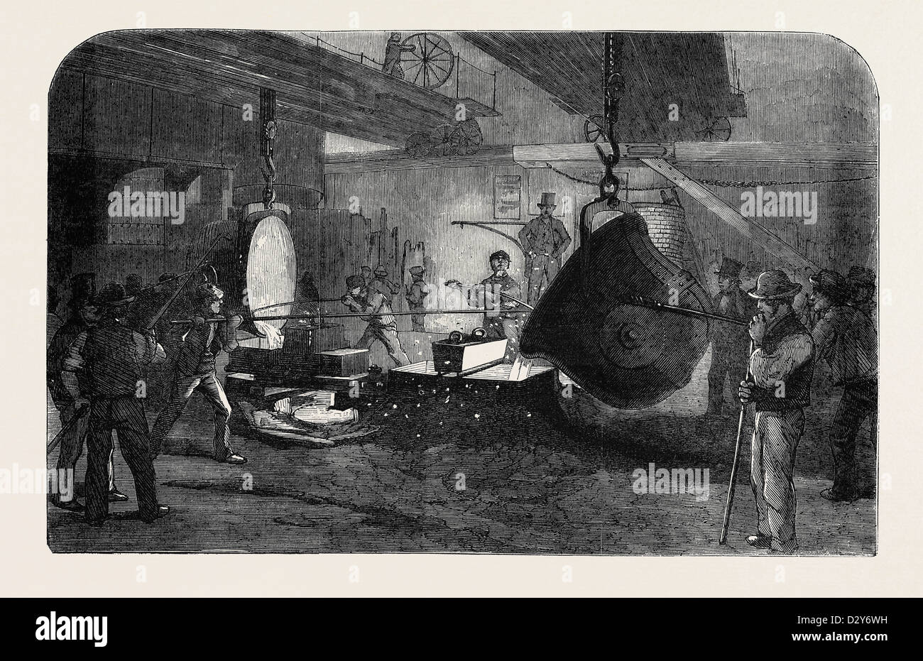 MORTAR CASTING, AT THE REGENT'S CANAL IRONWORKS Stock Photo - Alamy