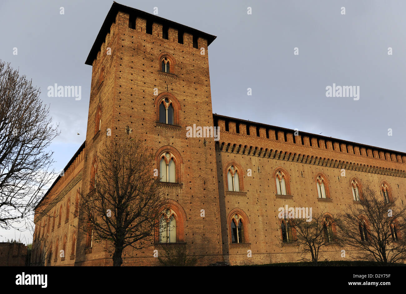 Italy. Pavia. The Castle of Visconti. Built between 1360-1366 by ...
