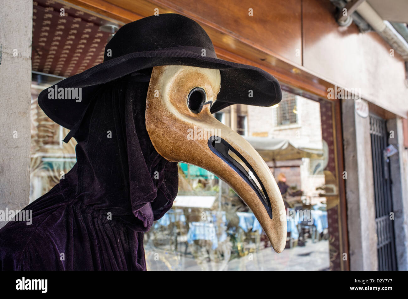 Bird Beak Mask on Display Outside Shop in Venice Stock Photo - Alamy