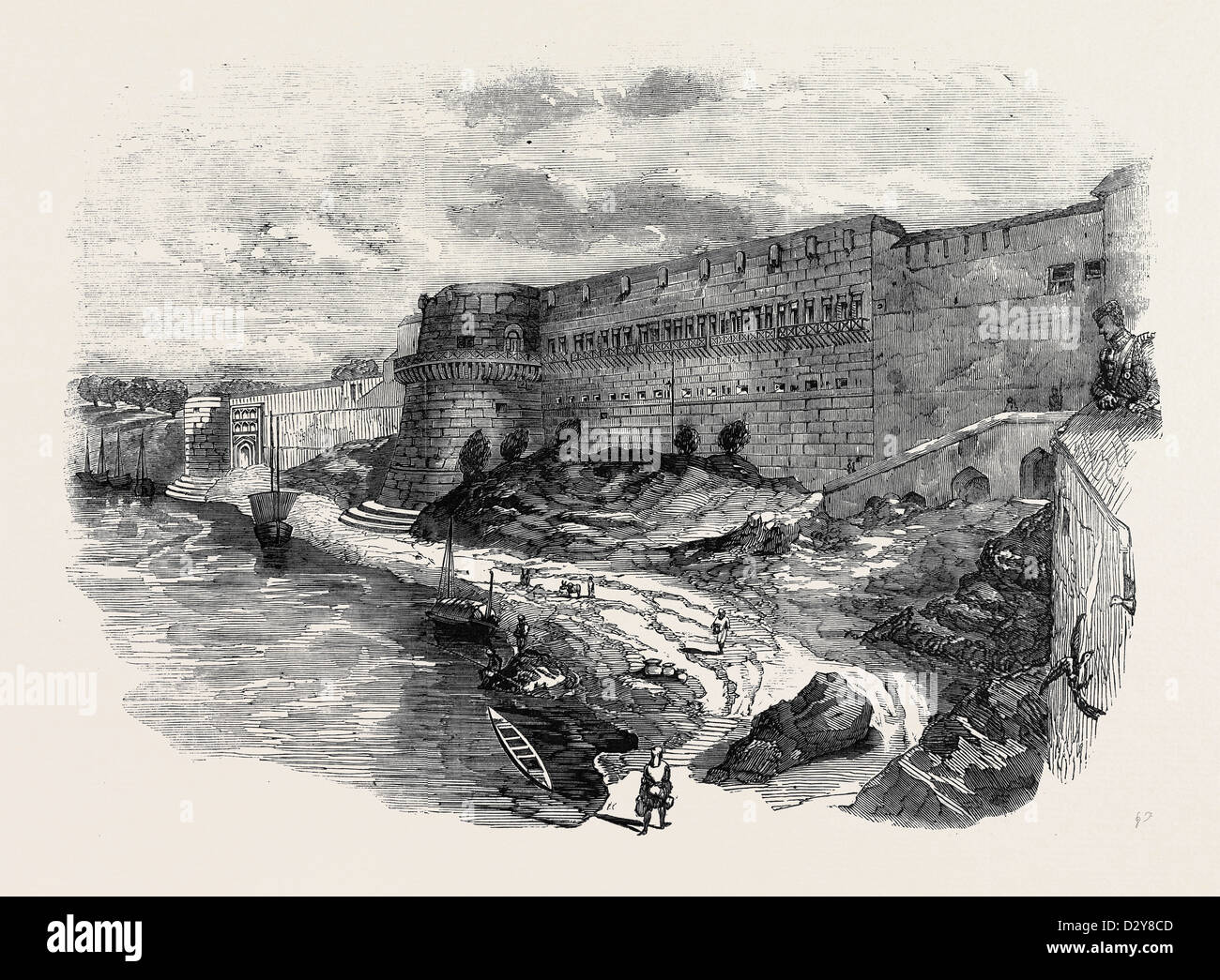 THE FORT OF ALLAHABAD FROM THE RIVER JUMNA Stock Photo - Alamy