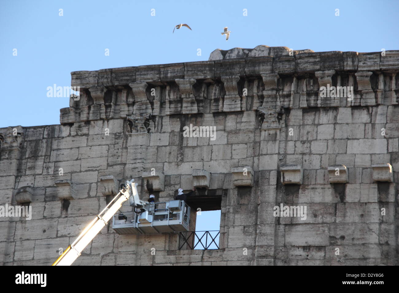 Rome, Italy. 4 Feb 2013 restoration work on the colosseum in Rome Italy ...