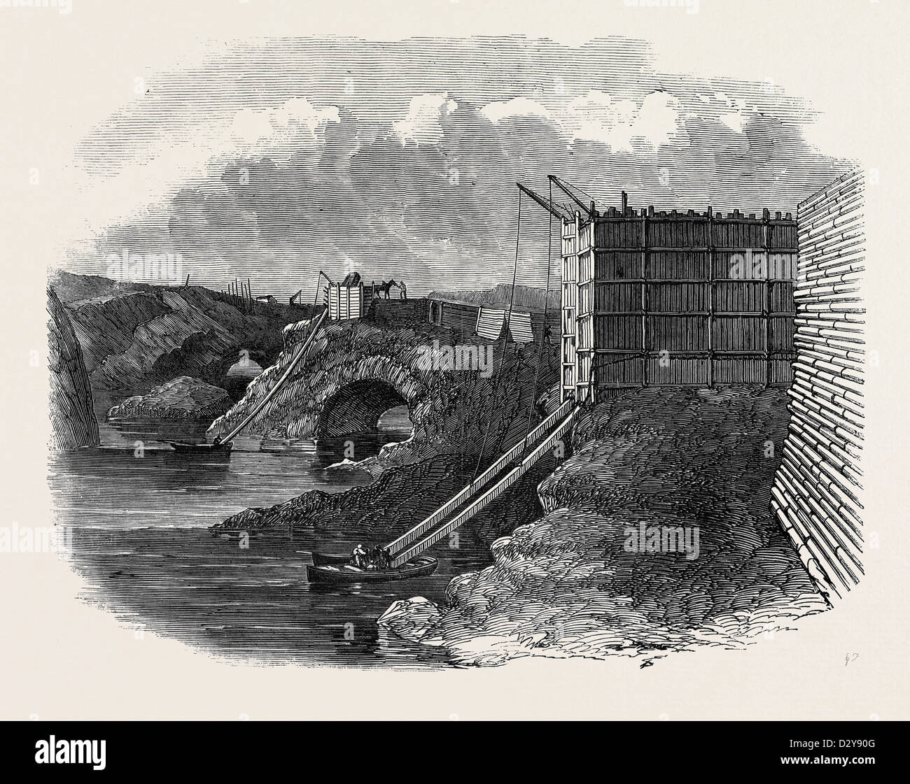 BOATS RECEIVING GUANO IN ONE OF THE CHINCHA ISLANDS Stock Photo - Alamy