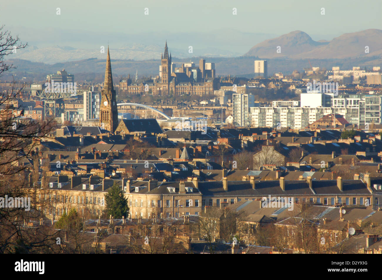 Glasgow cityscape snow hi-res stock photography and images - Alamy