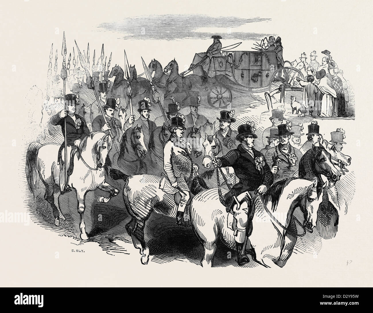 THE SHERIFF OF OXFORD'S JAVELIN MEN, ESCORTING THE JUDGES OF ASSIZE ...