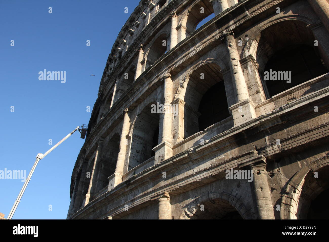 4 Feb 2013 restoration work on the colosseum in Rome Italy Stock Photo ...