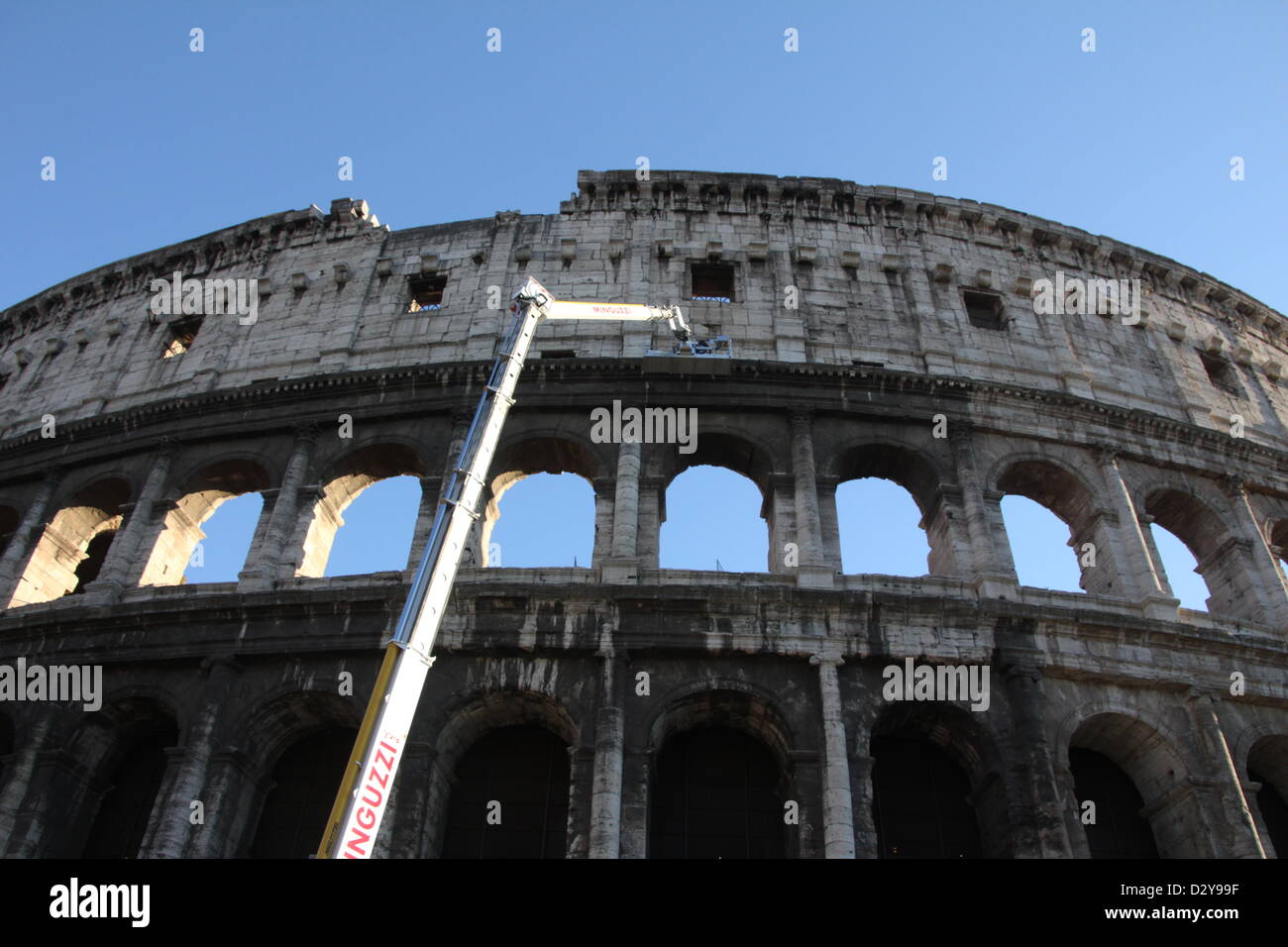 4 Feb 2013 restoration work on the colosseum in Rome Italy Stock Photo ...