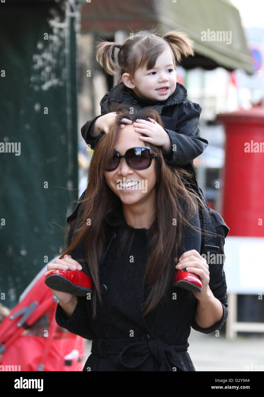 Singer and presenter Myleene Klass seen out and about in North London ...