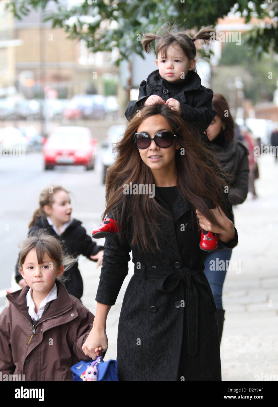 Singer and presenter Myleene Klass seen out and about in North London ...