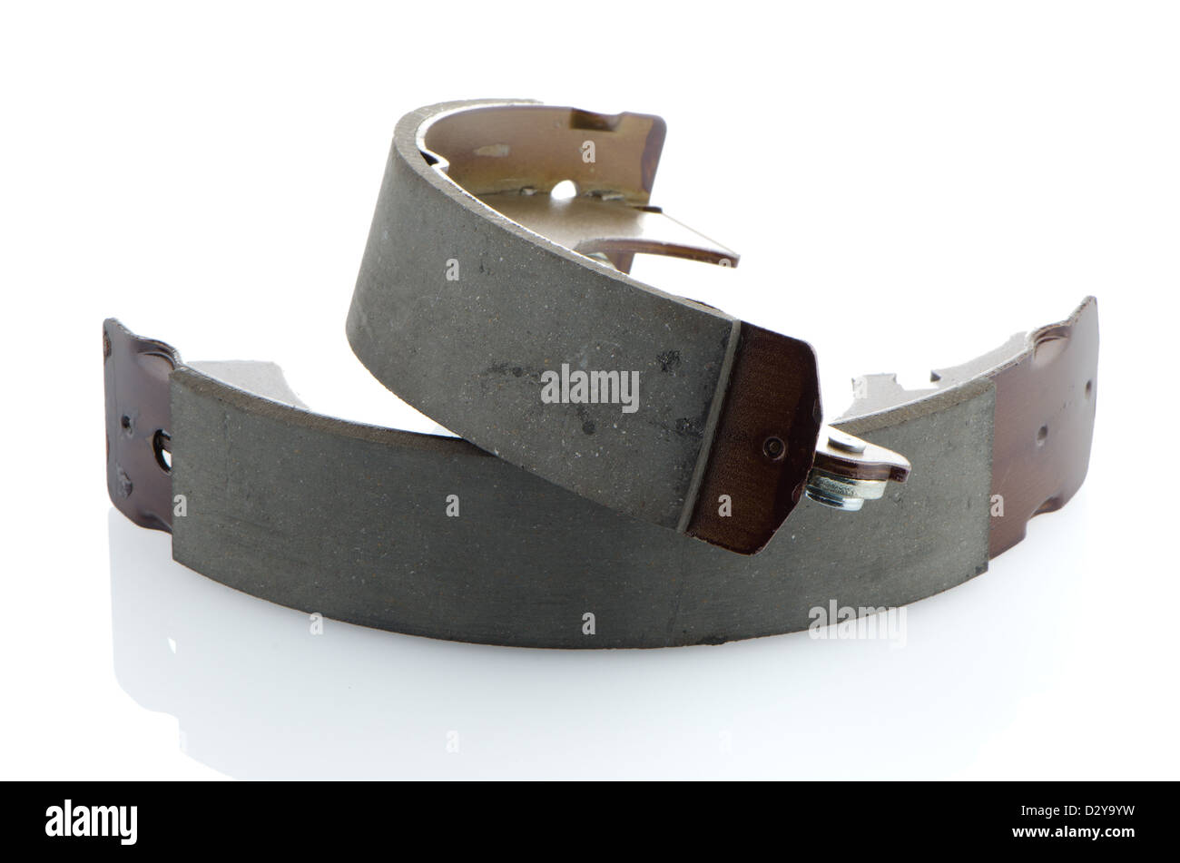 Car brake pads on white reflective background Stock Photo - Alamy