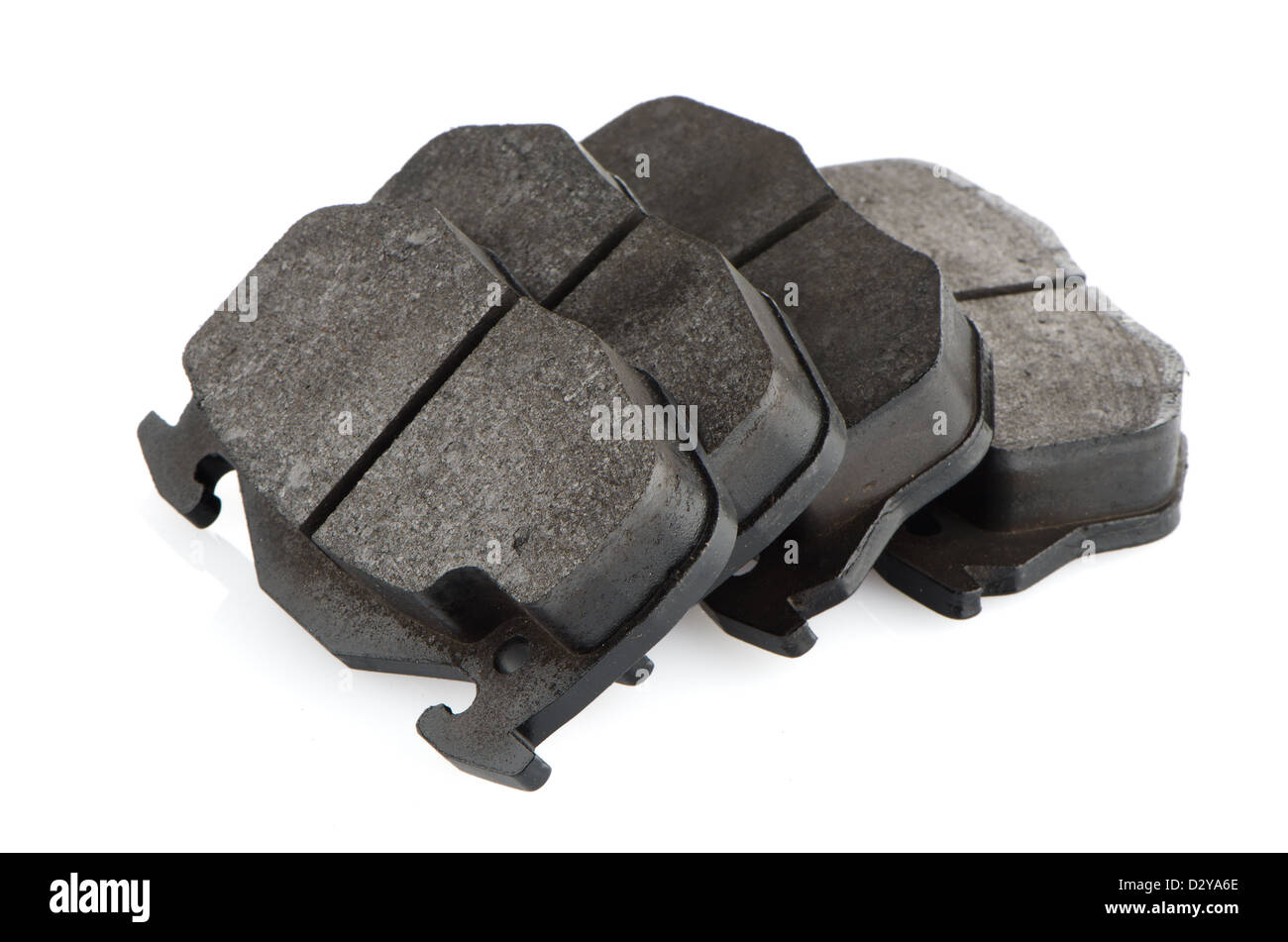 Car brake pads on white reflective background Stock Photo - Alamy