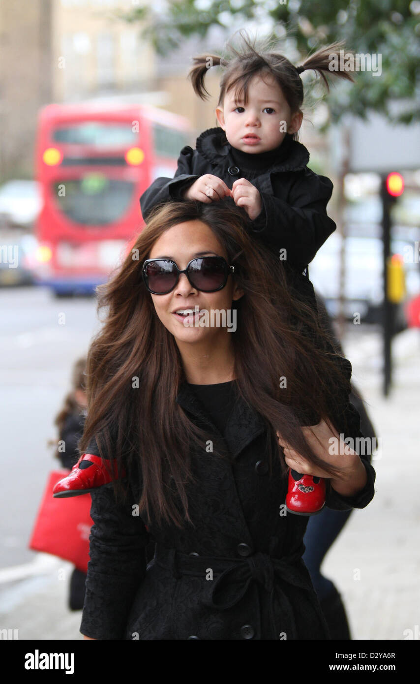 Singer and presenter Myleene Klass seen out and about in North London ...