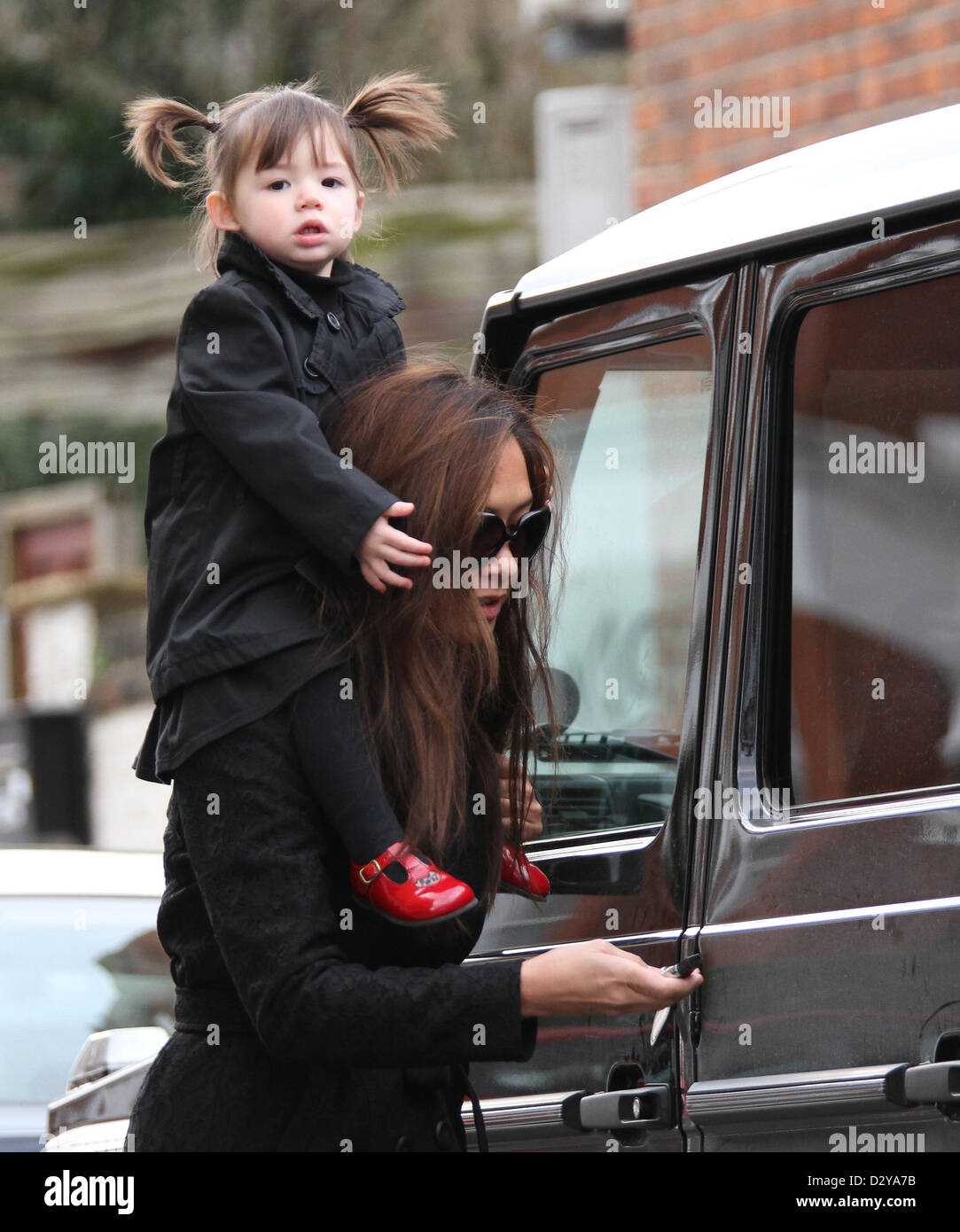 Singer and presenter Myleene Klass seen out and about in North London ...