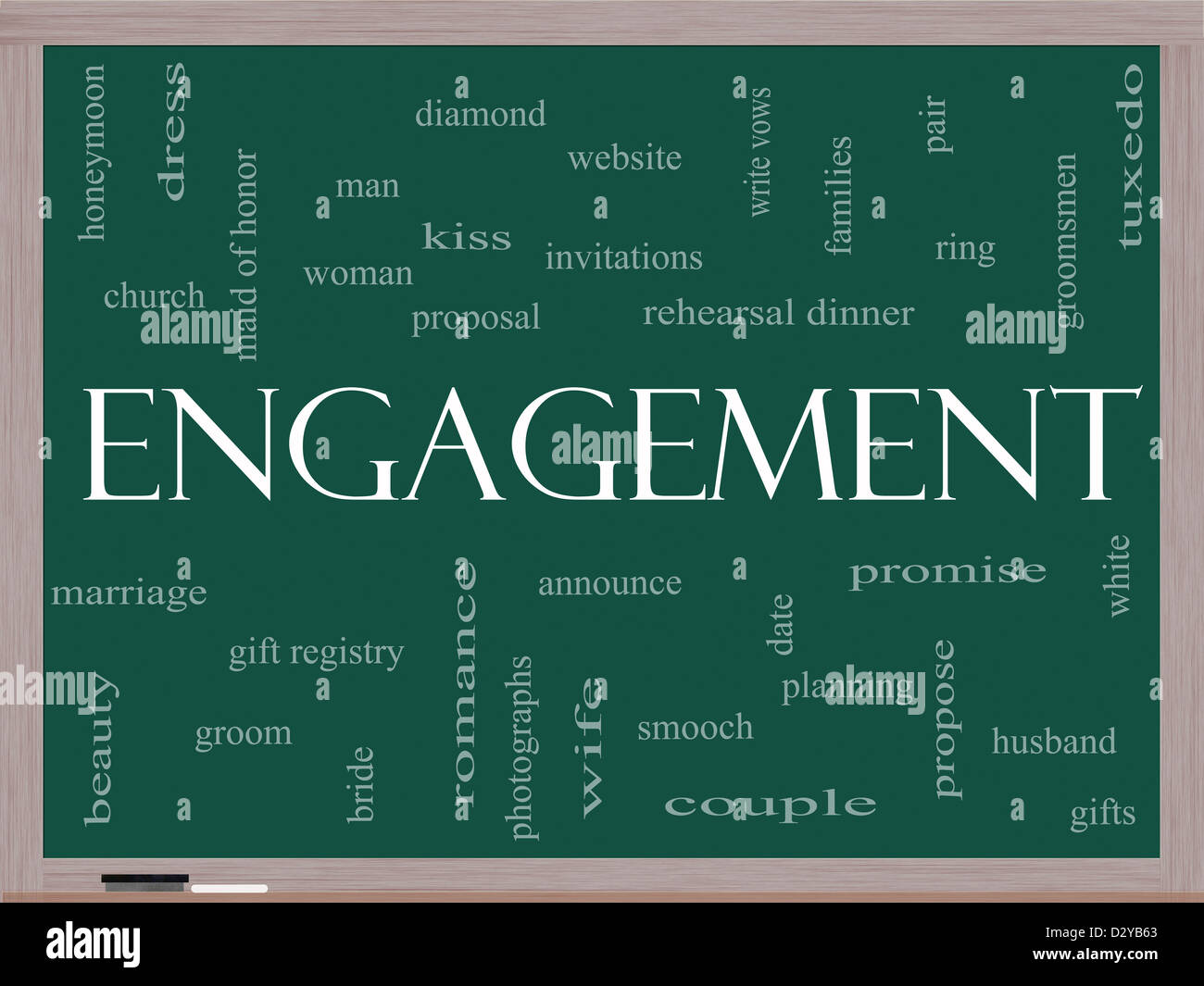 Engagement Word Cloud Concept on a Blackboard with great terms such as ...