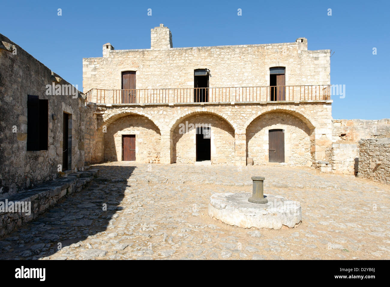 Aptera. Crete. Greece. The restored monastery of St. John Theologos ...