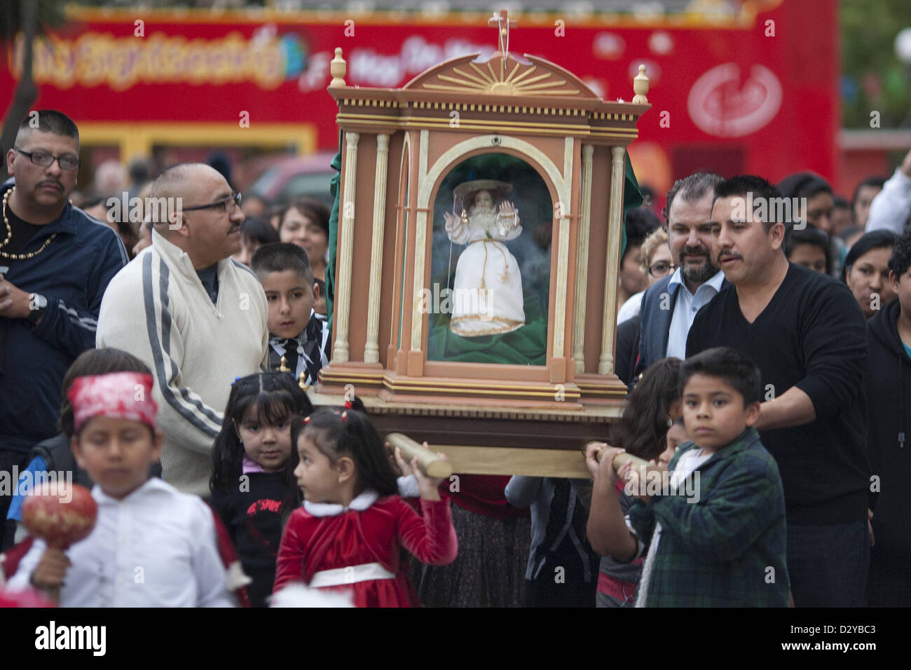 Feb. 2, 2013 - Los Angeles, CALIFORNIA, USA - Pilgrims celebrated the ...