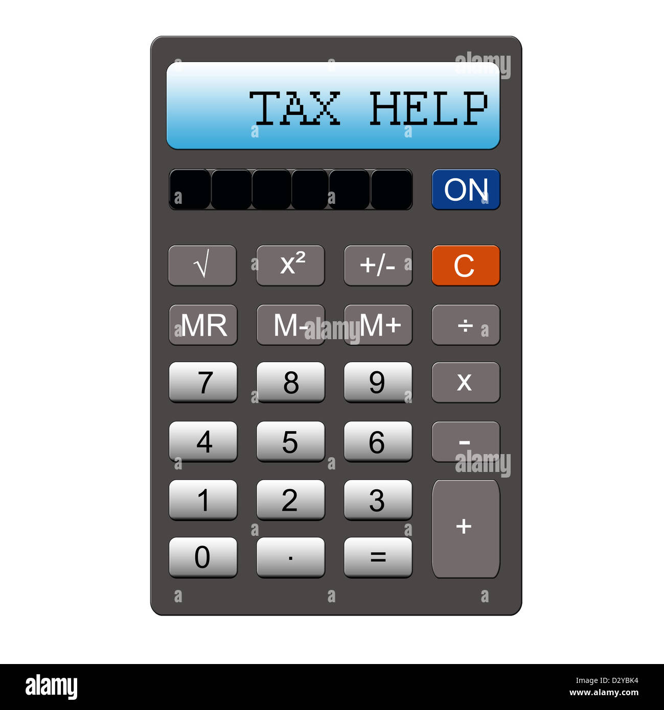 Tax buttons on calculator Cut Out Stock Images & Pictures - Alamy