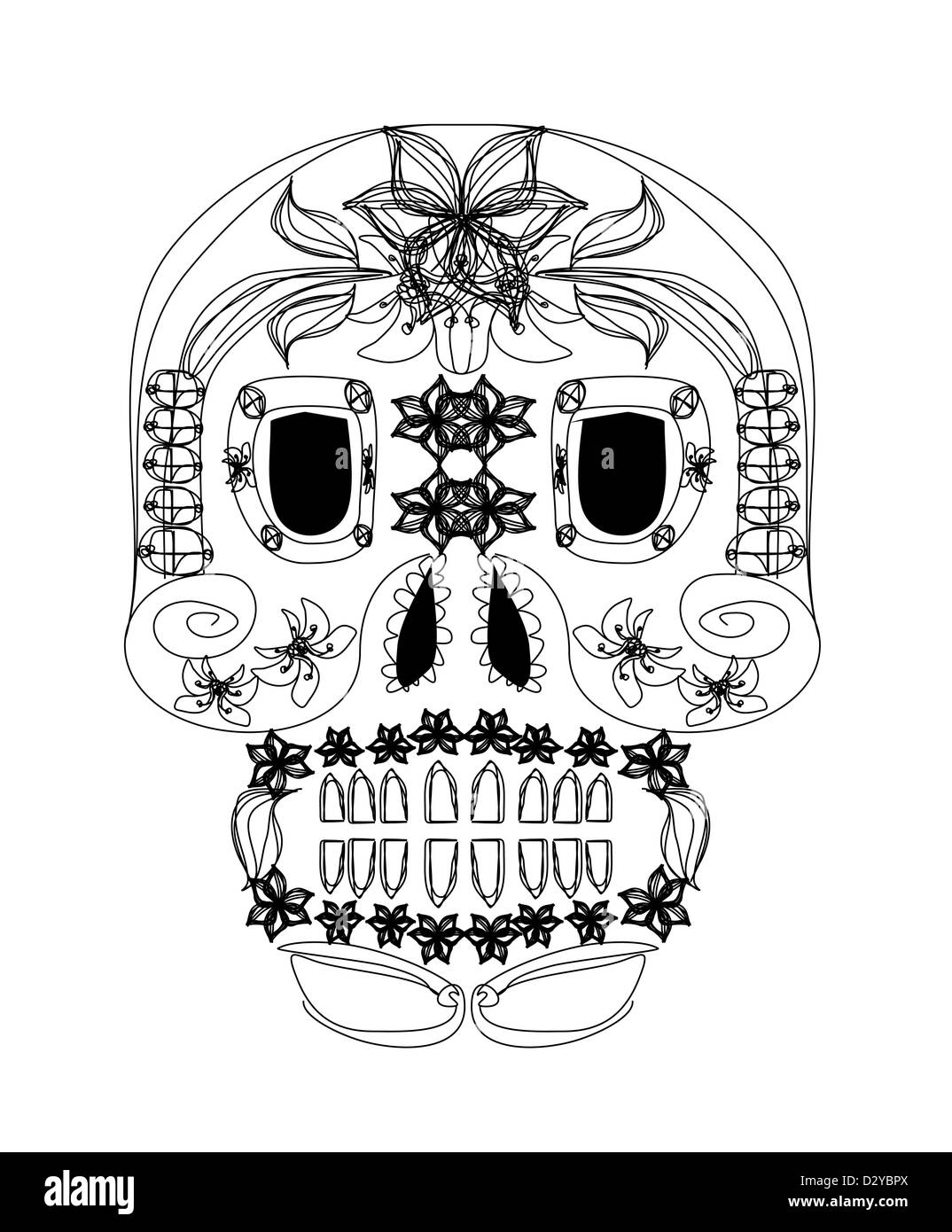 Skull mexican day dead Black and White Stock Photos & Images - Alamy