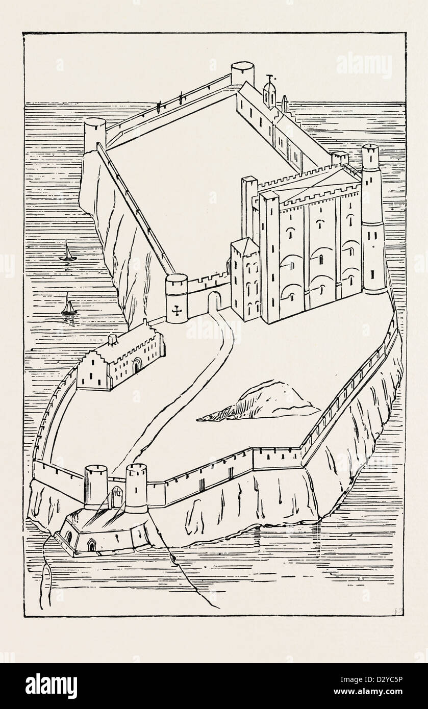 PLAN OF A NORMAN CASTLE Stock Photo - Alamy