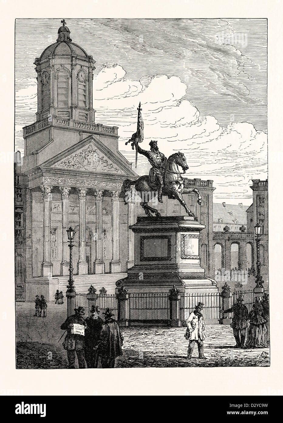 STATUE OF GODFREY DE BOUILLON BRUSSELS Stock Photo - Alamy