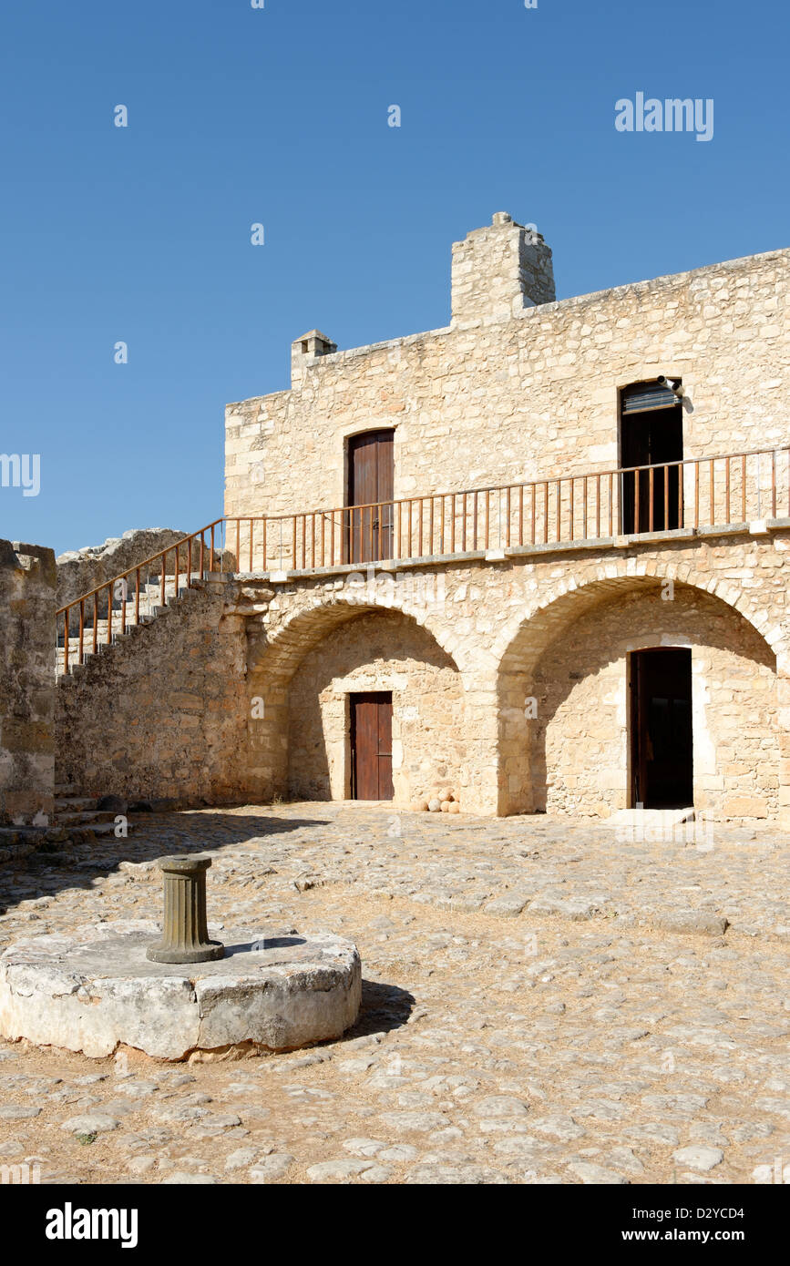 Aptera. Crete. Greece. The restored monastery of St. John Theologos ...