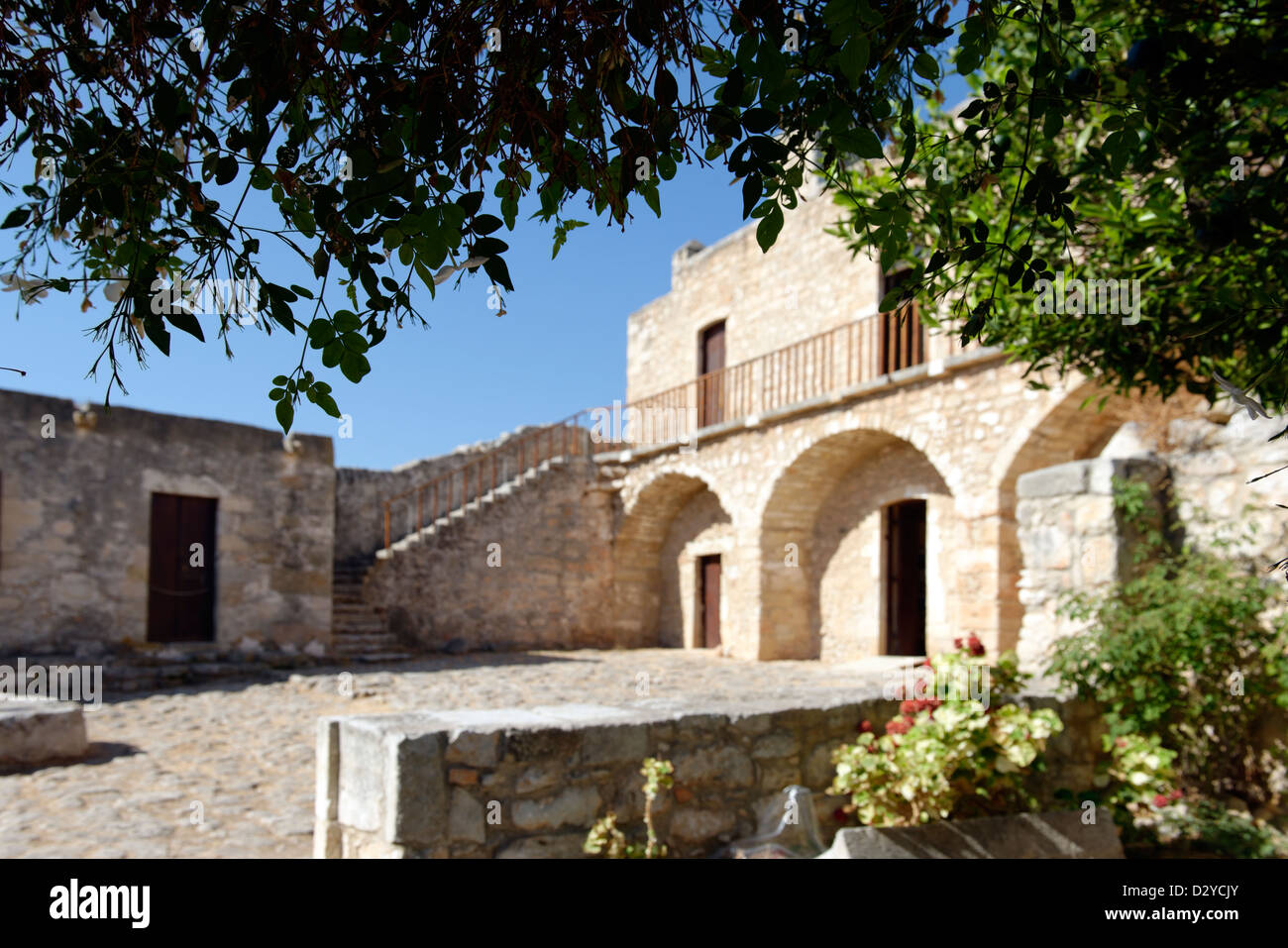 Aptera. Crete. Greece. The restored monastery of St. John Theologos ...