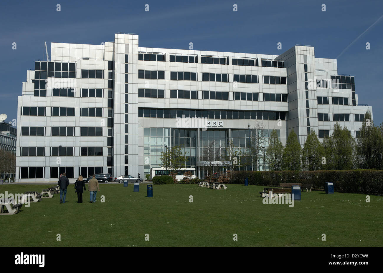 London, Great Britain, modern administration building of the BBC Stock ...