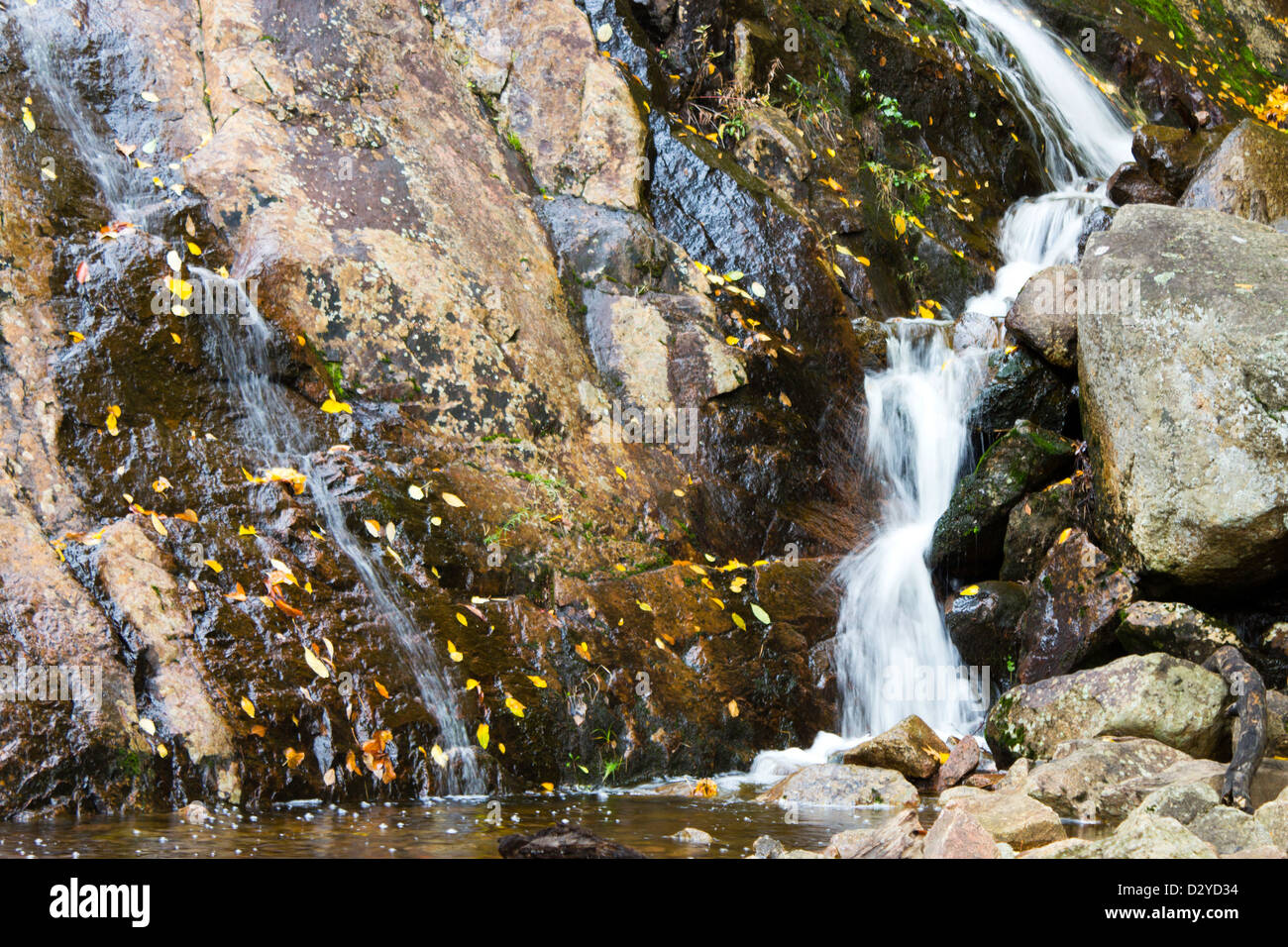 Small waterfall in the rocks Stock Photo - Alamy