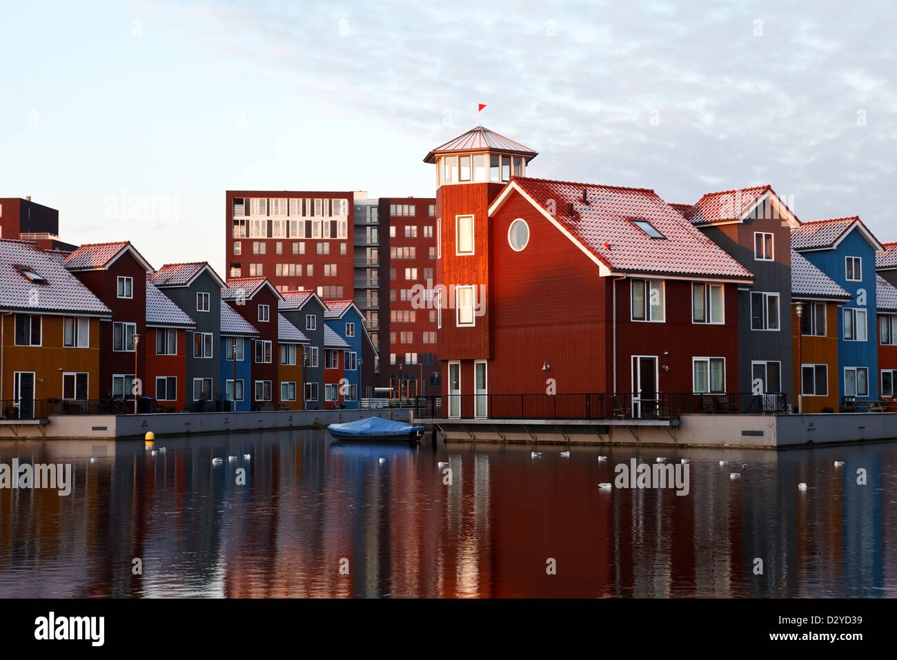 Early yellow colorful buildings hi-res stock photography and images - Alamy