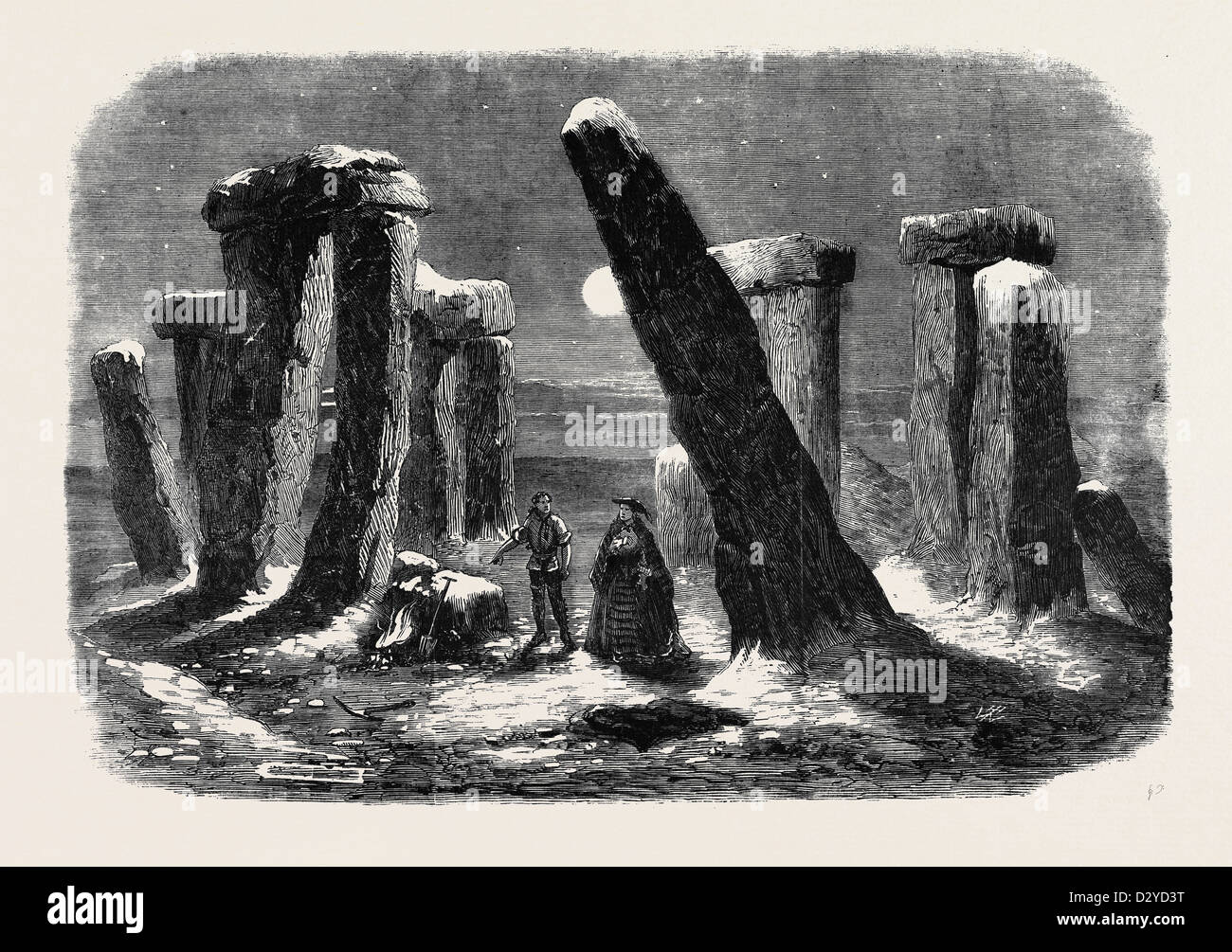 STONEHENGE BY MOONLIGHT FROM THE NEW DRAMA THE BORGIA RING AT THE ...