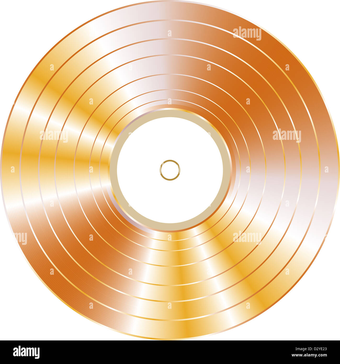 gold vinyl record isolated on white background Stock Photo - Alamy