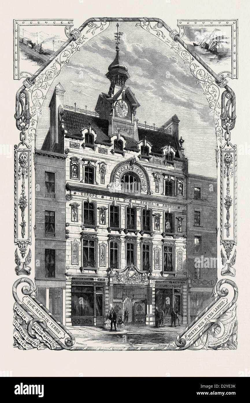 THE BRITISH AND IRISH MAGNETIC TELEGRAPH COMPANY'S OFFICES THREADNEEDLE ...