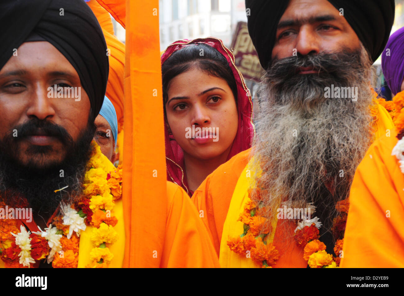 On he day of Akali Dal Punjabi Sikh festival in New Delhi Stock Photo ...