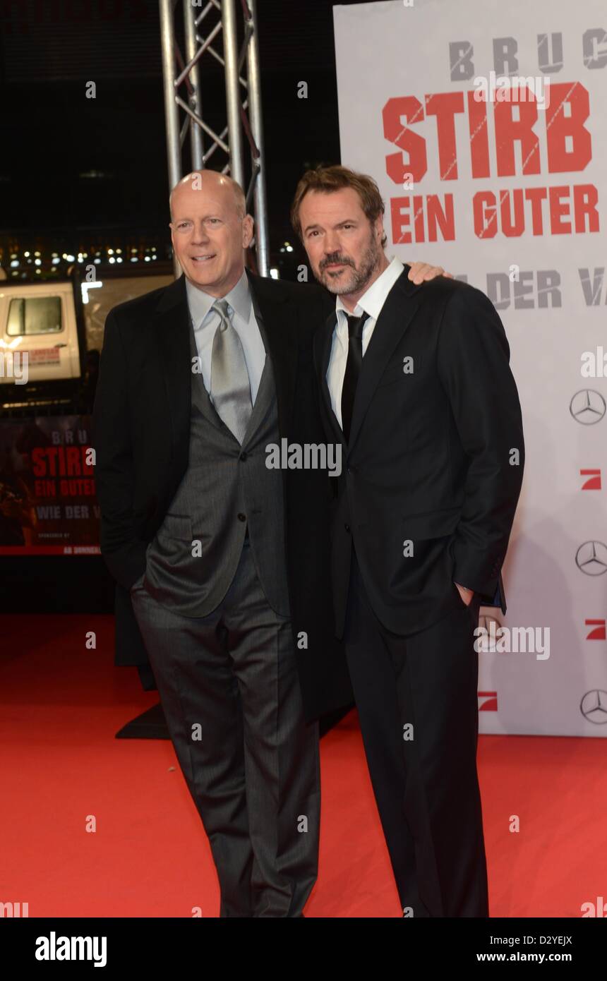Actor Bruce Willis, german actor Sebastian Koch L-R attend german ...