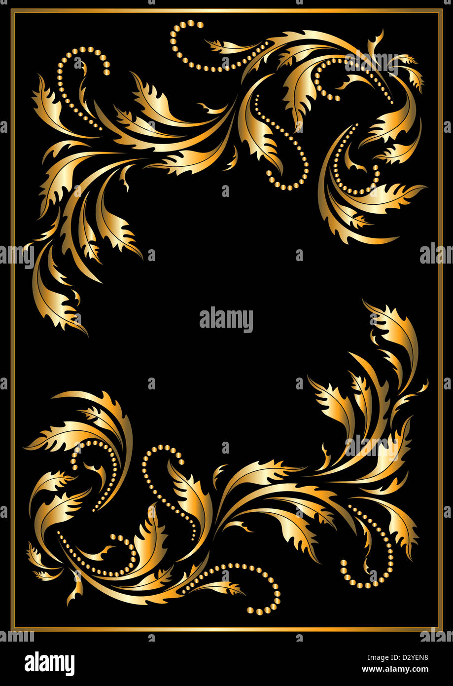 Gold frame in the Gothic style Stock Photo - Alamy