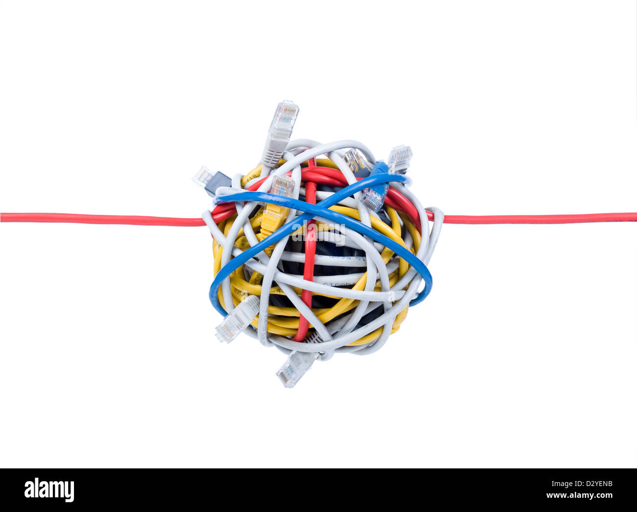 Multicolored computer cable isolated on white background Stock Photo ...