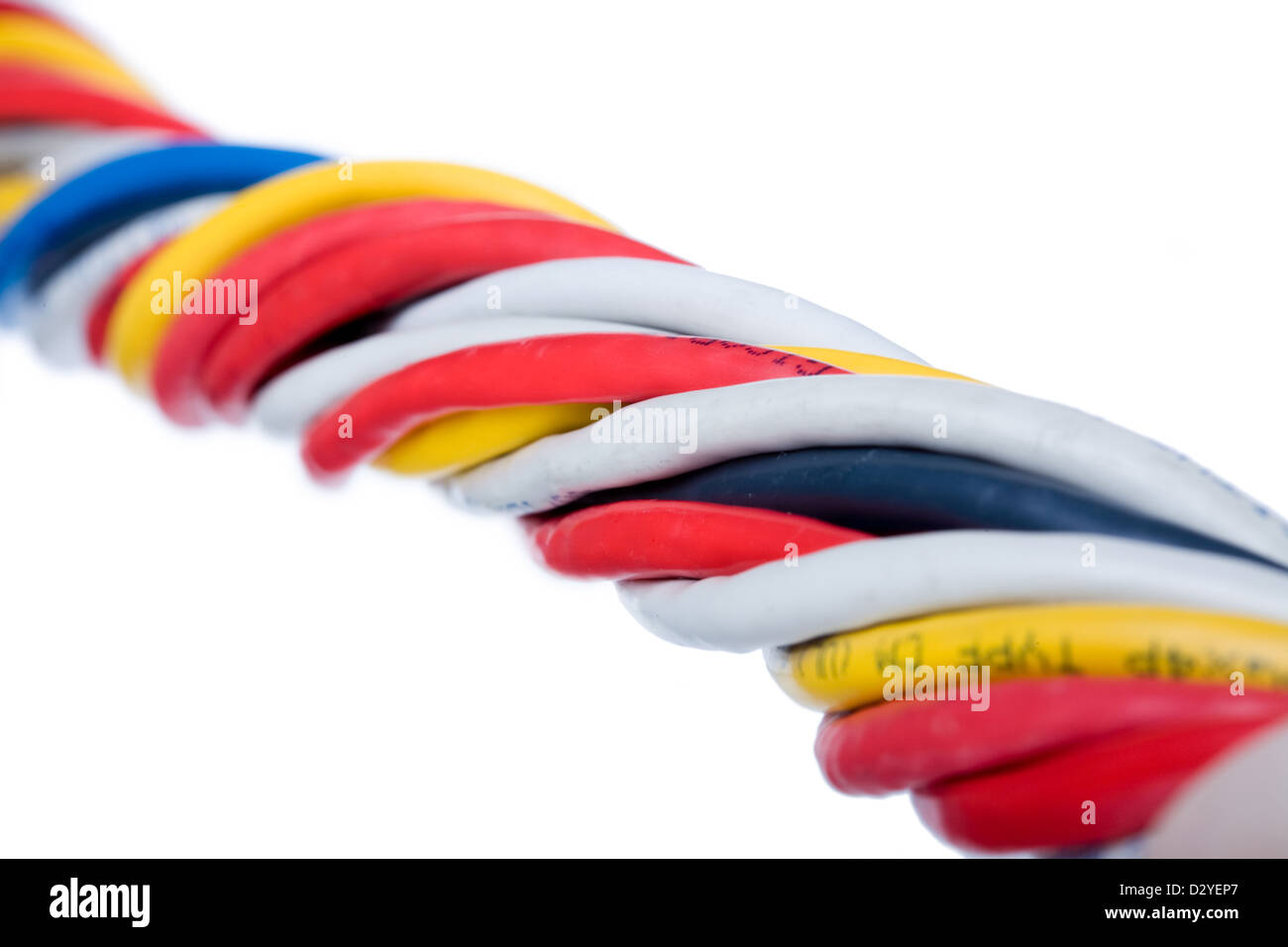 Multicolored computer cable isolated on white background Stock Photo ...