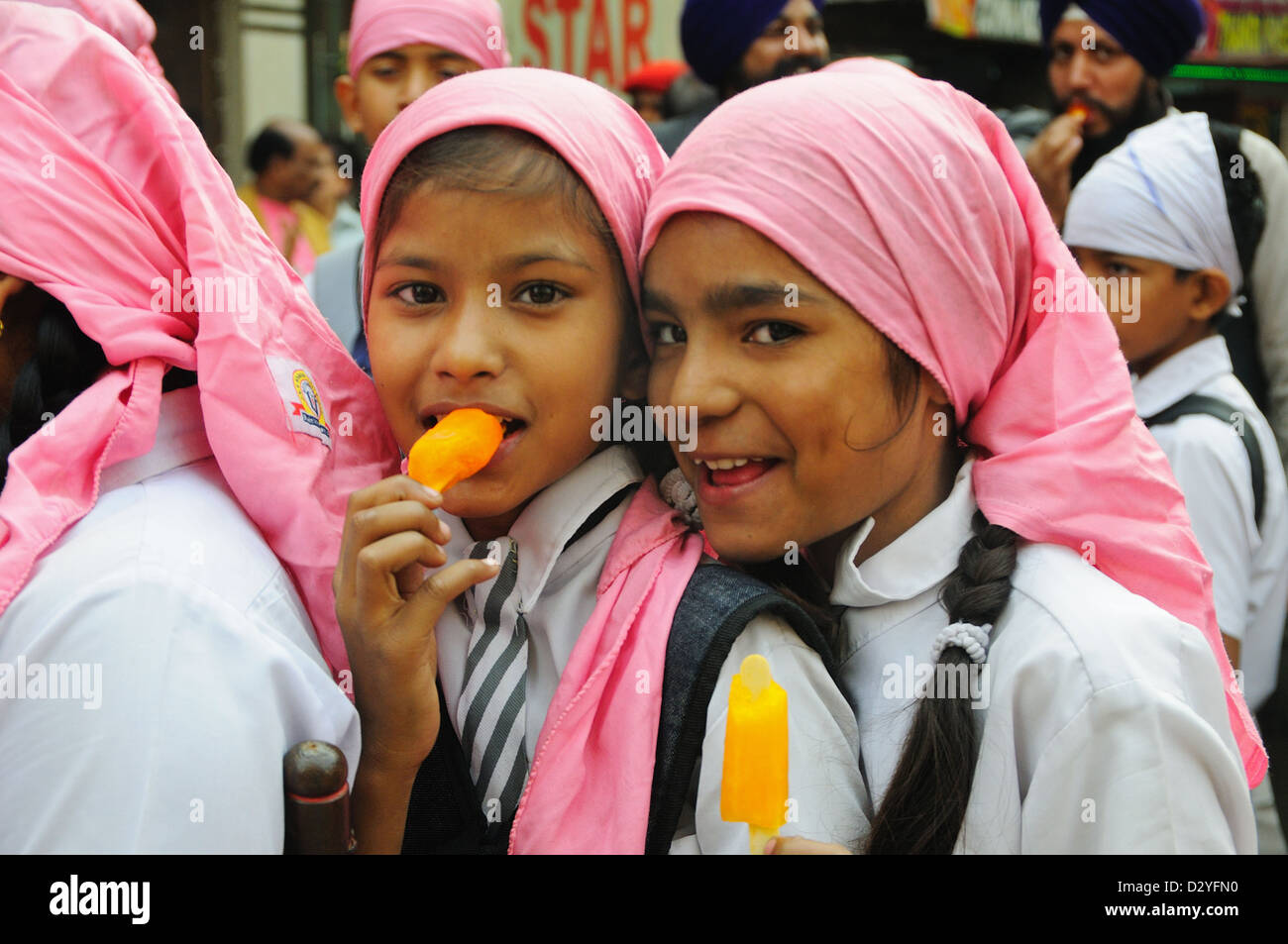 On he day of Akali Dal Punjabi Sikh festival in New Delhi Stock Photo ...