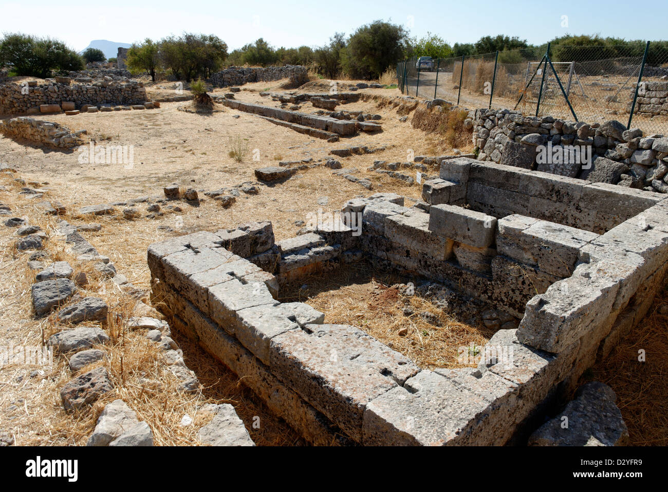 Aptera. Crete. Greece. The excavated ruins of a 5th BC century ancient ...
