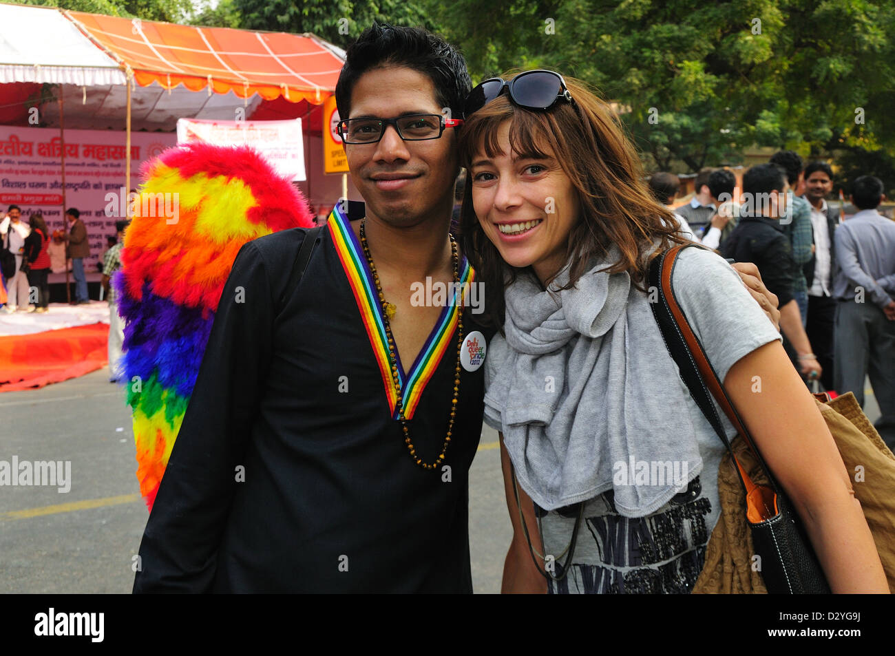On the day of freedom for Gay parade in New Delhi Stock Photo - Alamy