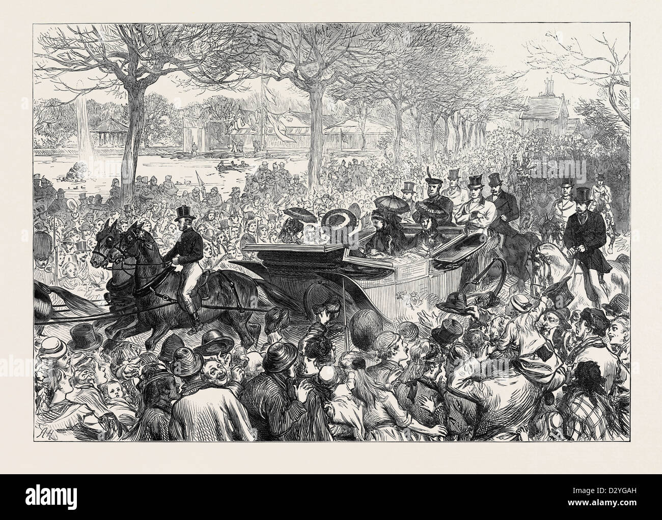 QUEEN VICTORIA'S VISIT TO VICTORIA PARK 1873 Stock Photo - Alamy