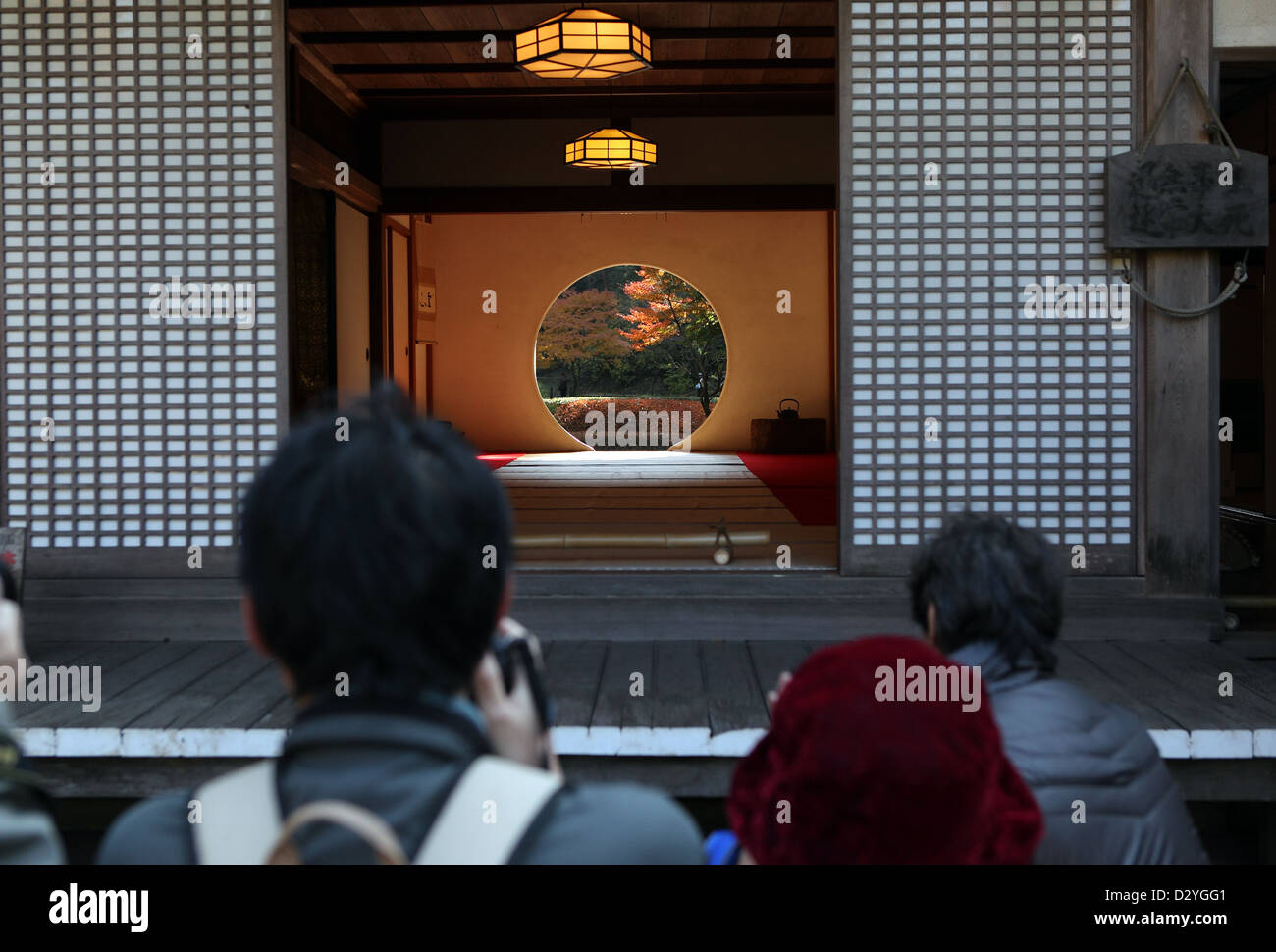 Kamakura, Japan, people visit the Meigetsu-in Temple Stock Photo - Alamy