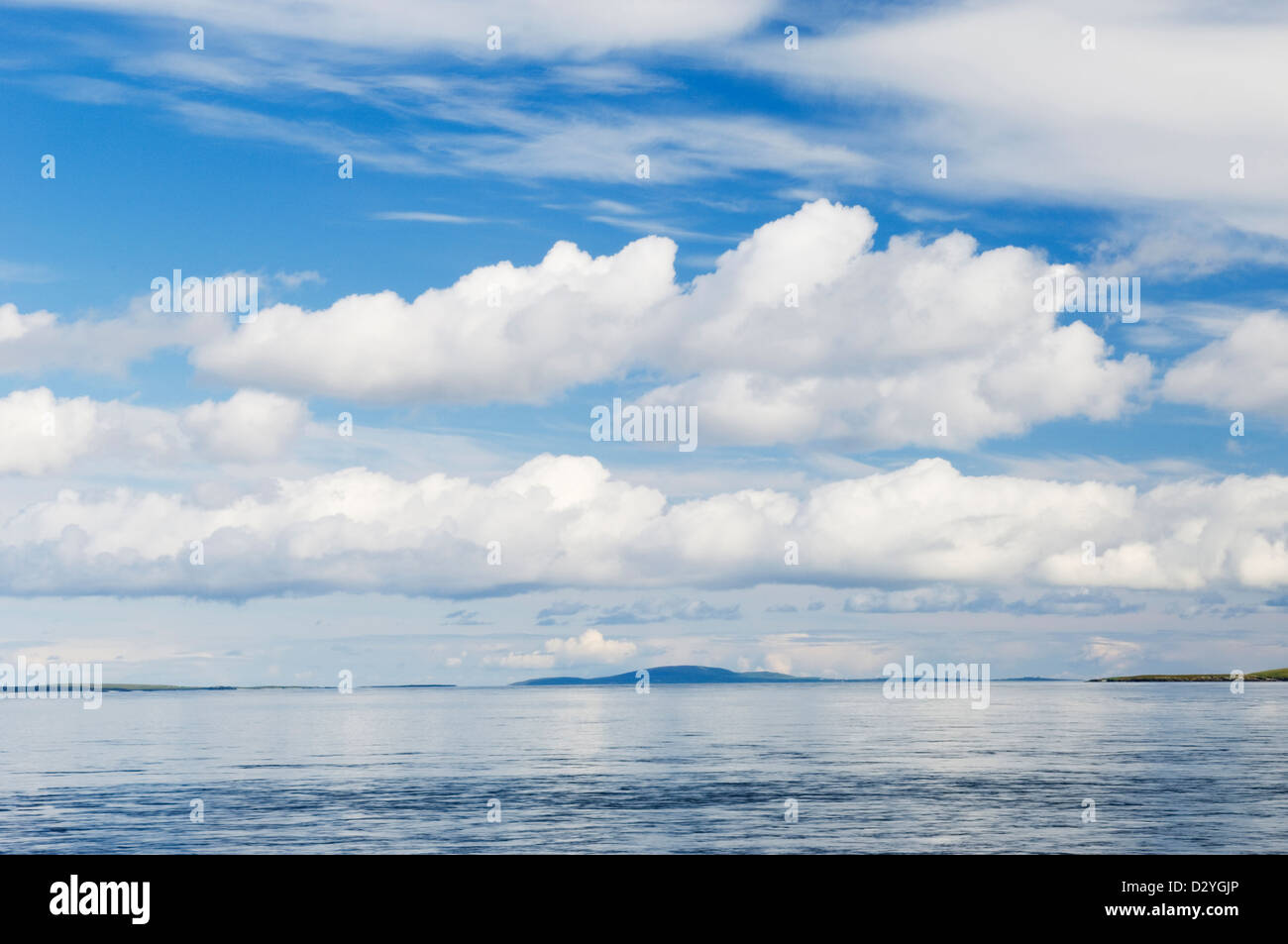 Eday from the northern tip of Shapinsay, Orkney Islands, Scotland Stock ...