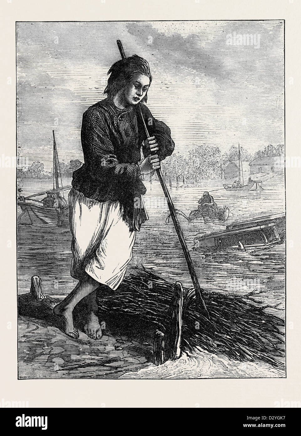 CHINA: STOPPING AN INUNDATION OF THE PEIHO 1873 Stock Photo - Alamy