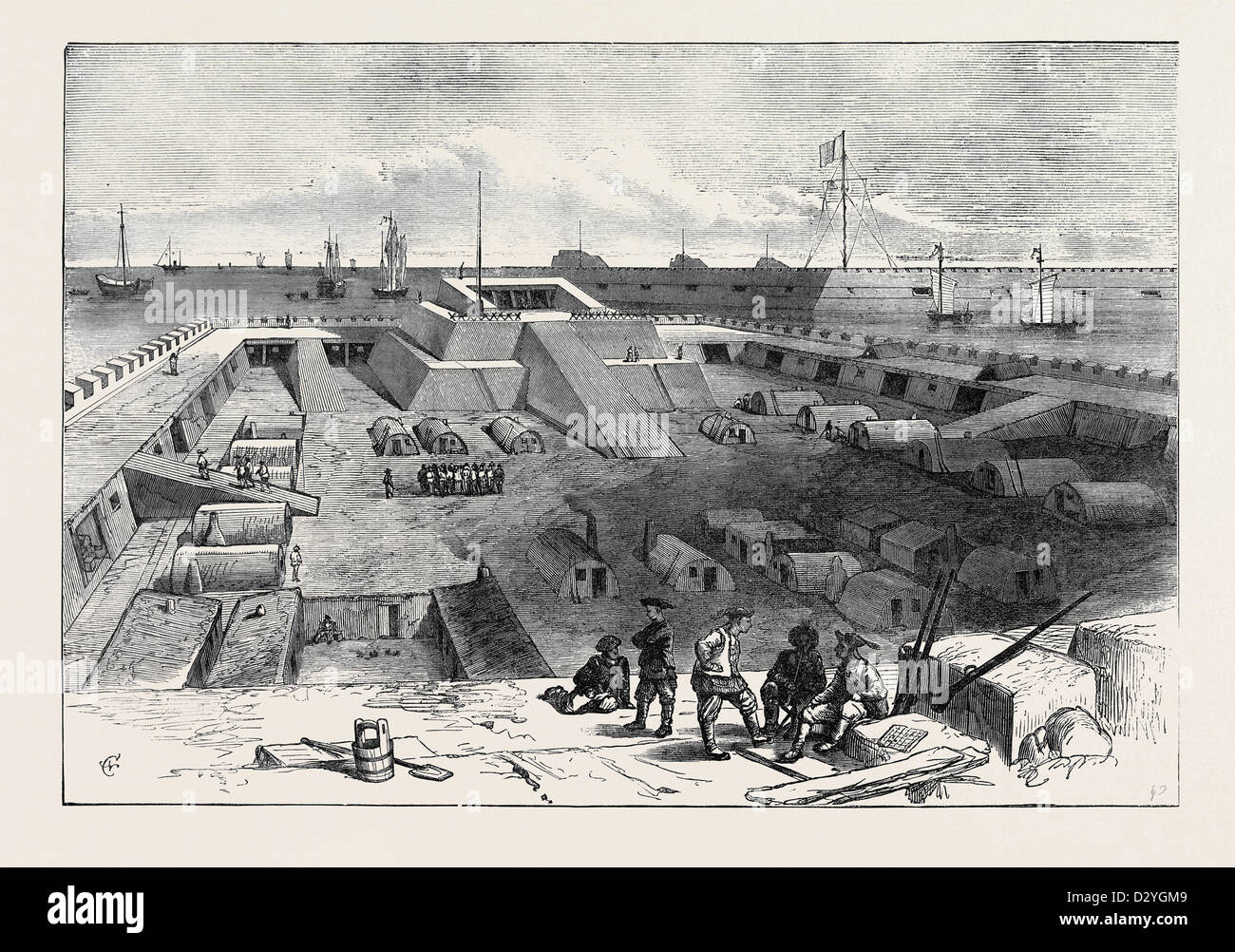 CHINA: THE PEIHO FORTS TIEN-TSIN 1873 Stock Photo - Alamy