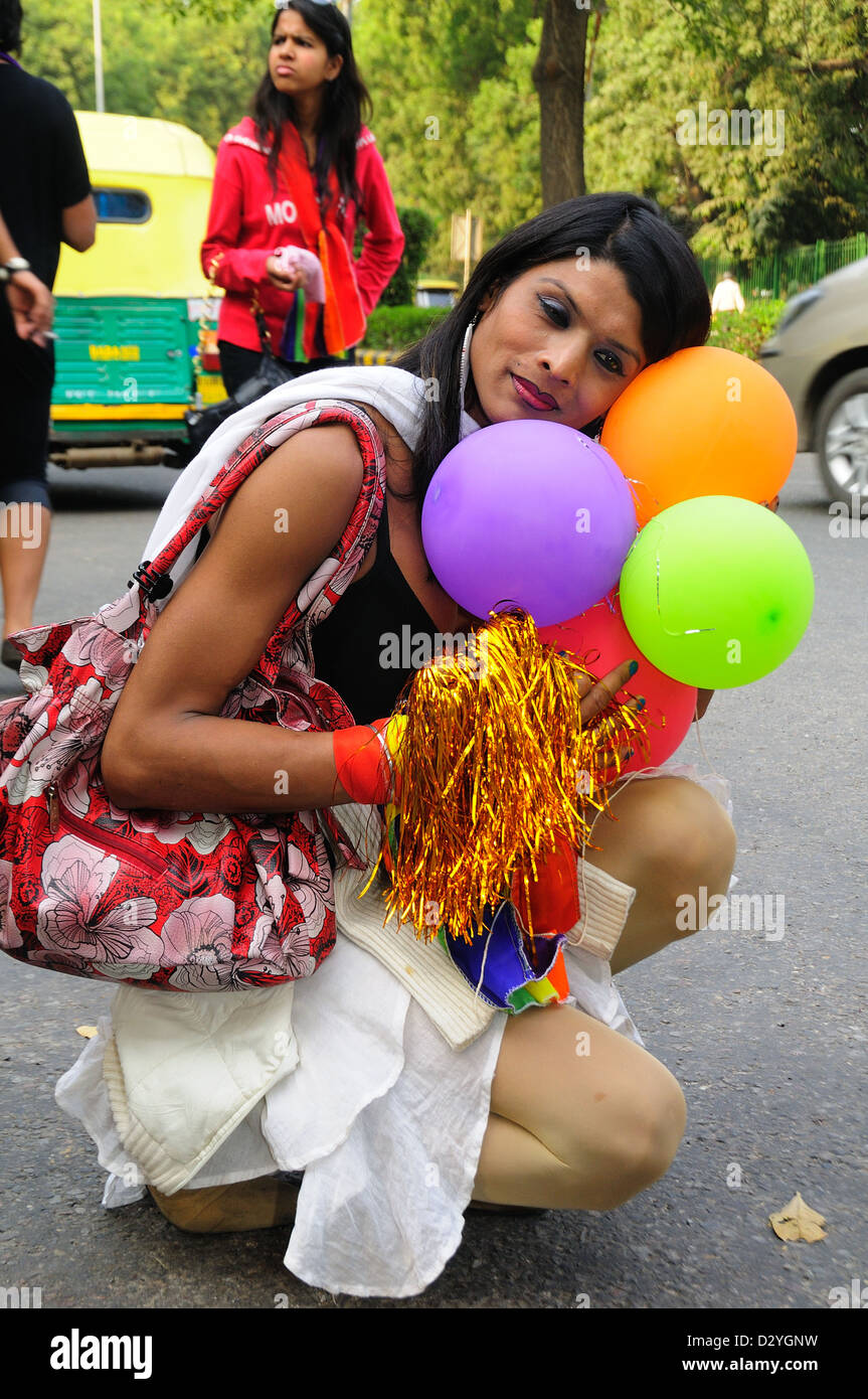 On the day of freedom for Gay parade in New Delhi Stock Photo - Alamy