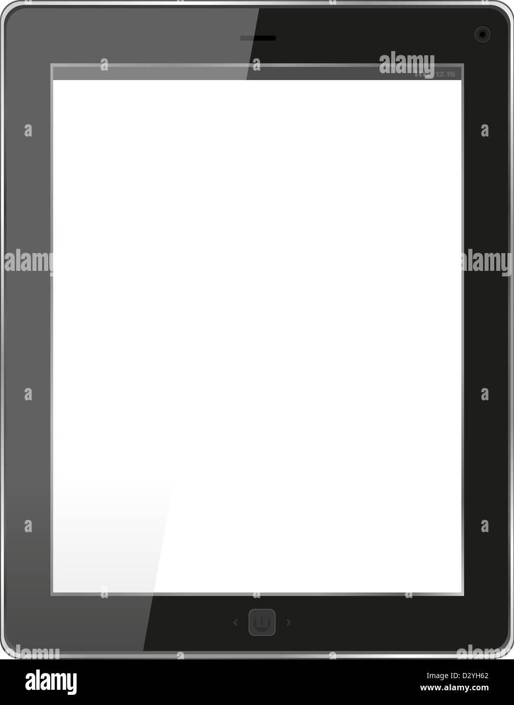Realistic tablet pc ipad computer with blank screen isolated on white ...